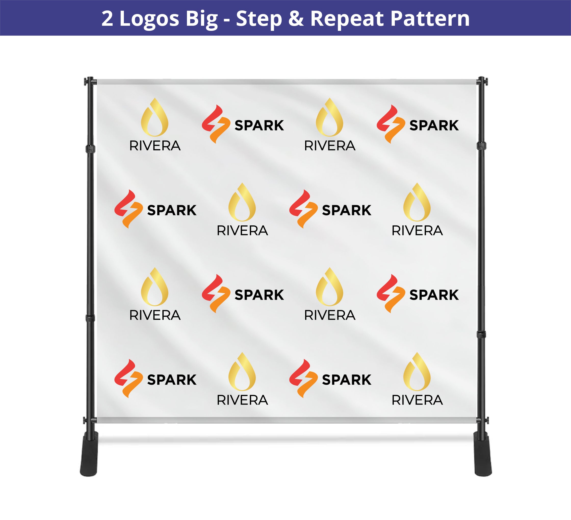 Buy Custom 8 ft x 8 ft Step and Repeat Adjustable Banner Stands | CircleOne